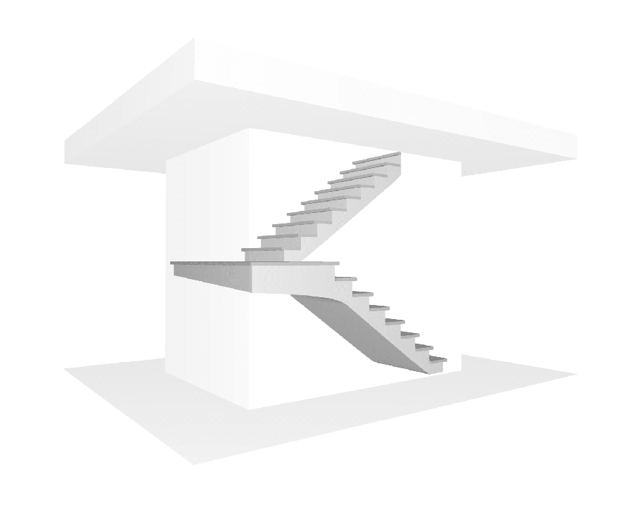 U-shaped Stairs - Ecowood