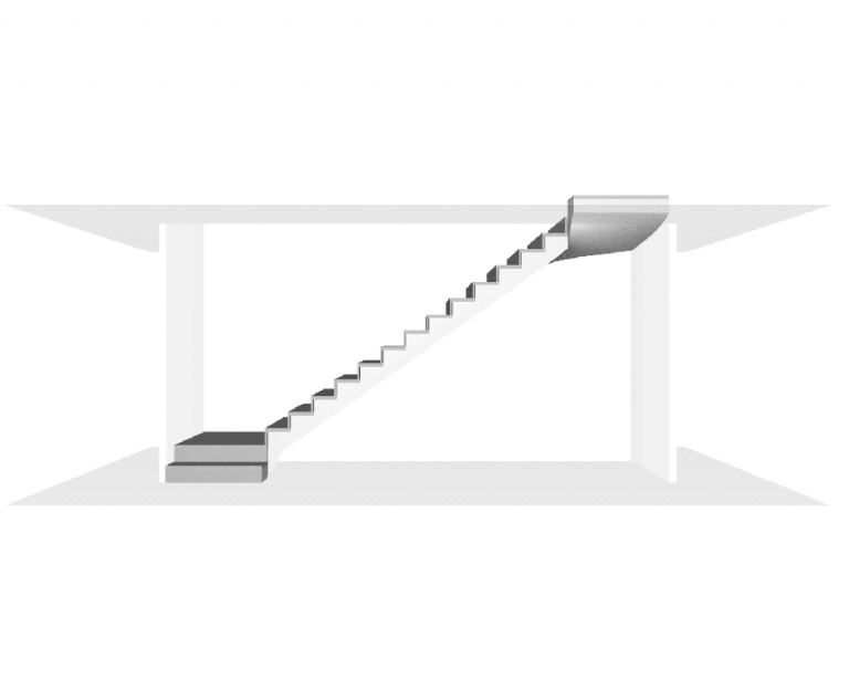 C-shaped Stairs - Ecowood