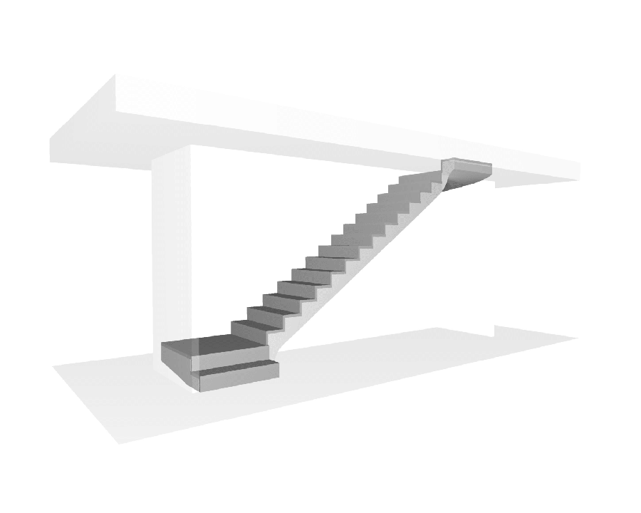C-shaped Stairs - Ecowood